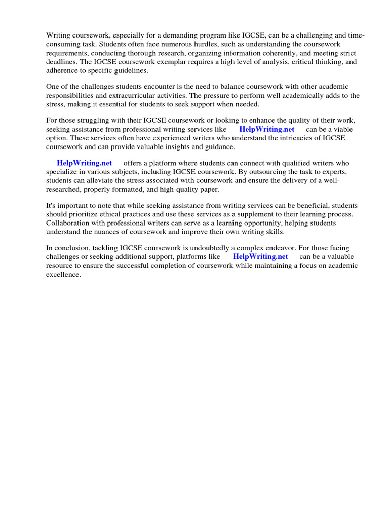 Igcse Coursework Exemplar Pdf Drawing