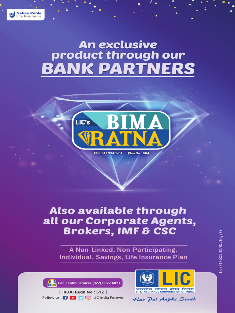 LIC Bima Ratna Policy Overview | PDF | Insurance | Life Insurance
