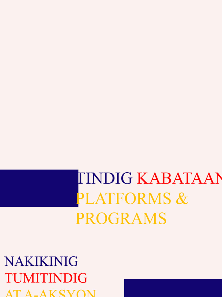 Tindig Kabataan | PDF