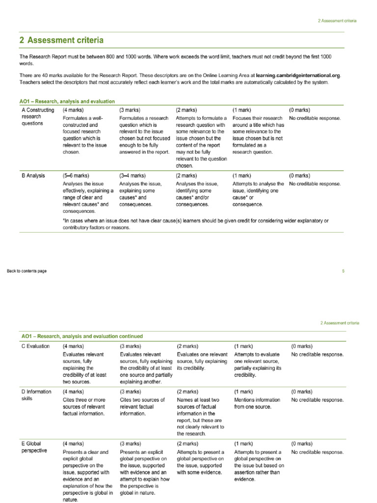 Assessment Criteria Updated | PDF