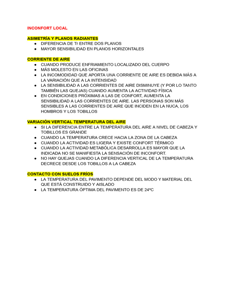 Inconfort Local | PDF