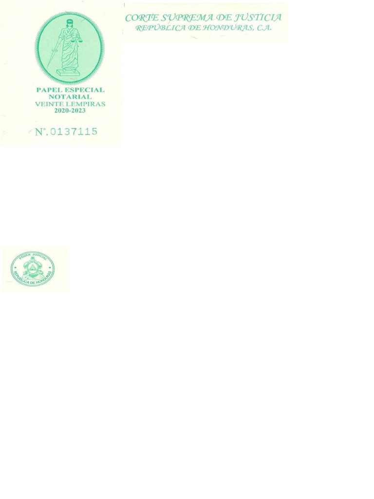 Tamaño Correcto de Papel Notarial Verde | PDF