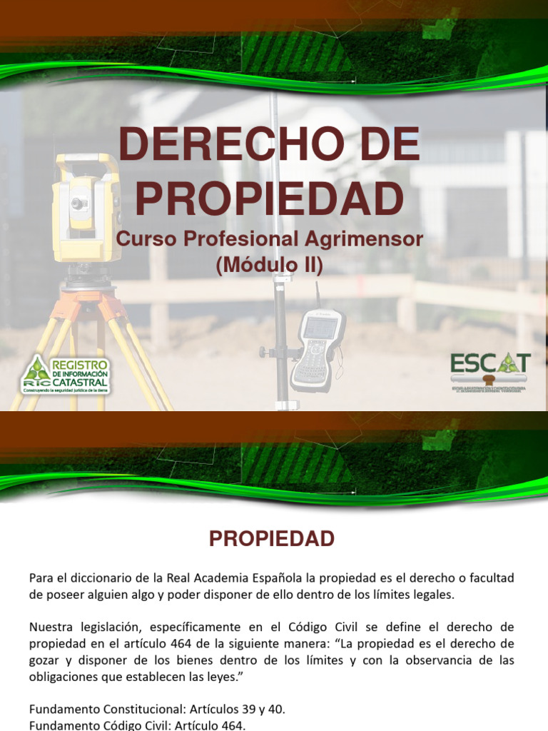 Derecho de Propiedad | PDF | Propiedad | Posesión (Ley)