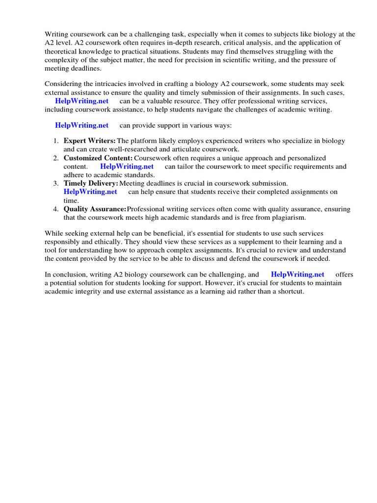 Student Room Biology a2 Coursework | PDF | Biology