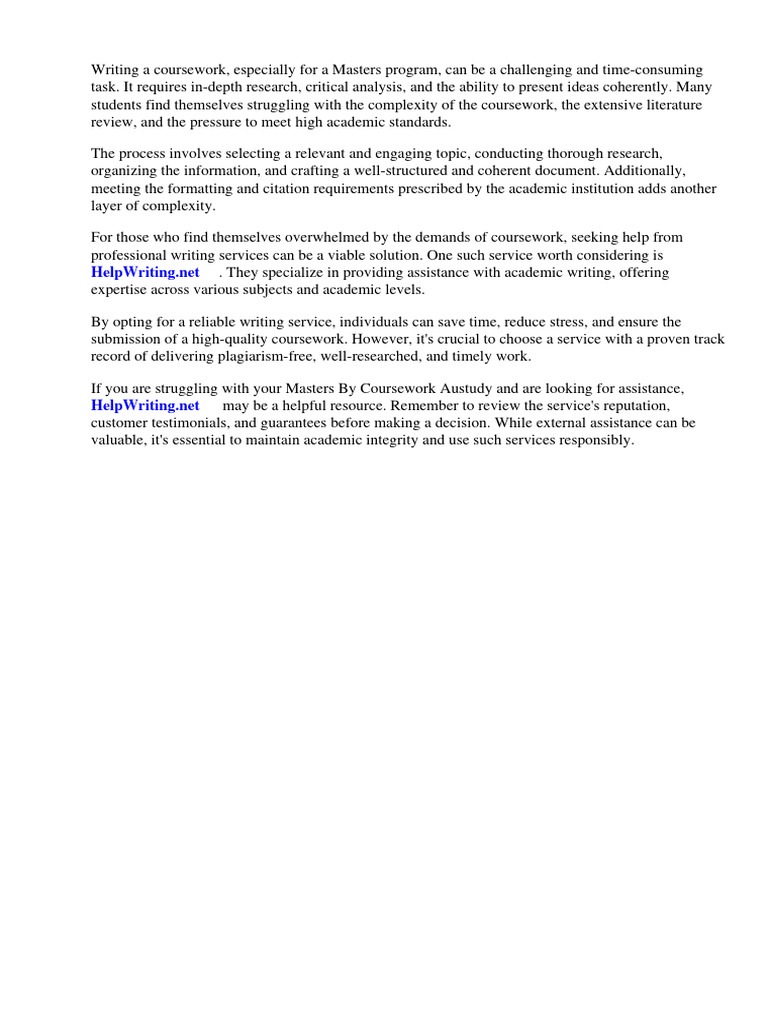 Masters by Coursework Austudy | PDF | Thesis | Postgraduate Education