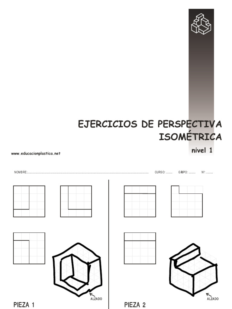 Ejercicios de Perspectiva Isométrica 1 | PDF | Dibujo técnico ...