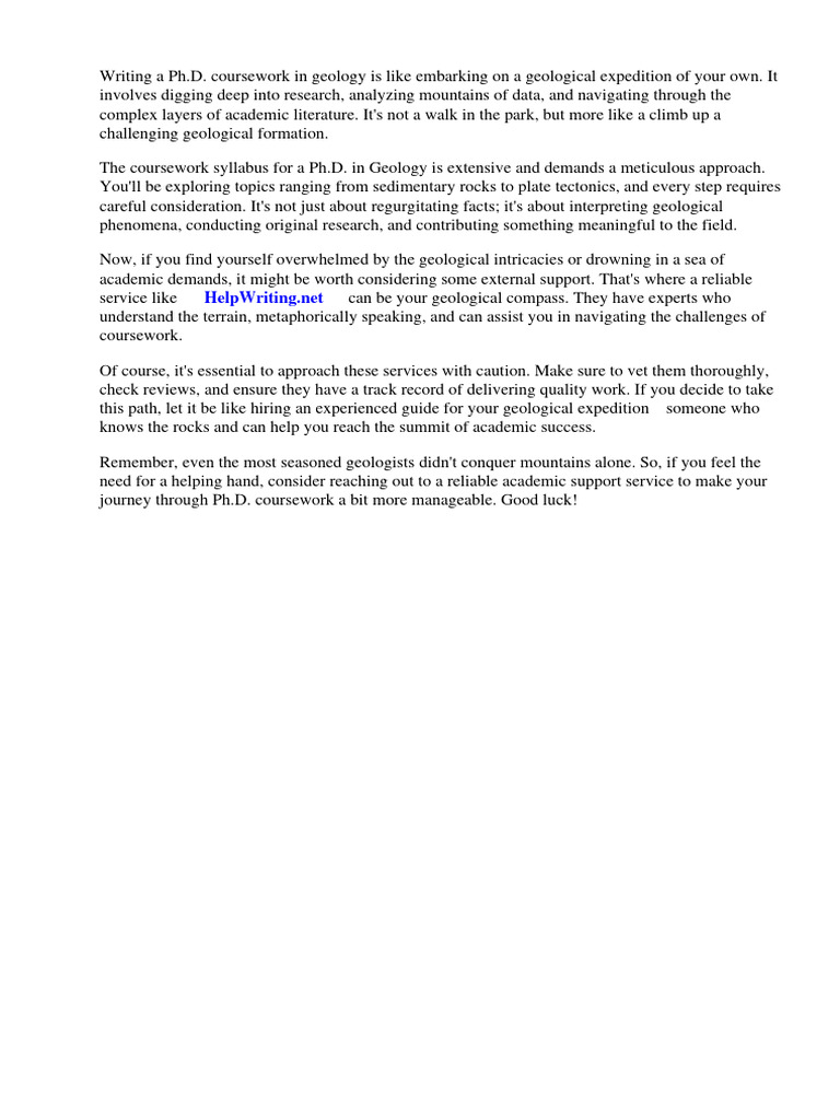 Phd Course Work Syllabus Geology | PDF | Geology | Sedimentary Rock
