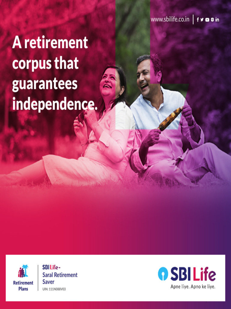 SBI Life - Saral Retirement Saver - Brochure | PDF | Cost Of Living ...