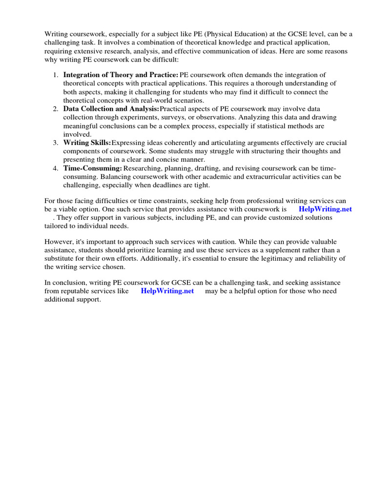 Pe Pep Coursework Gcse Pdf Physical Fitness Theory