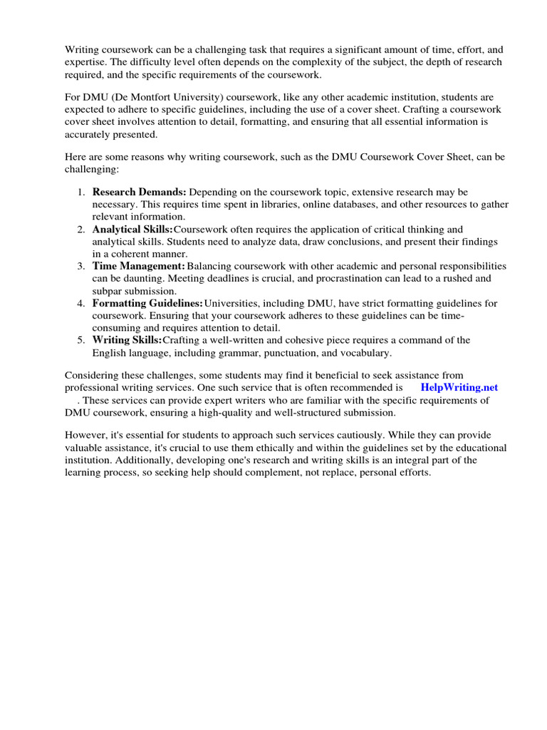 Dmu Coursework Cover Sheet | PDF | Social Media | Popular Culture ...