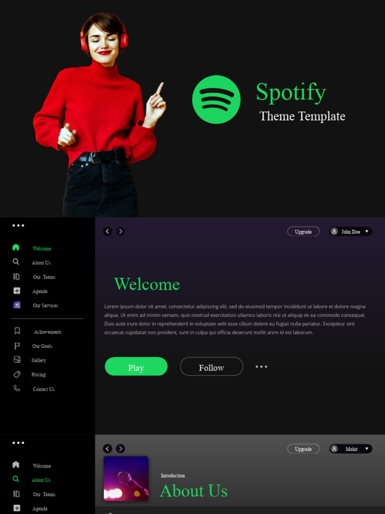 Spotify Theme Template | Download Free PDF | Spotify | World Wide Web