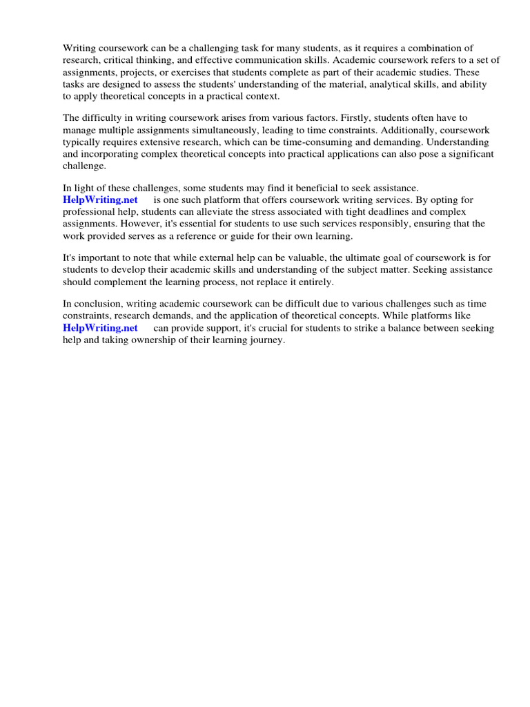 Coursework Writing Tips for Students | PDF | Postgraduate Education | Academic Degree