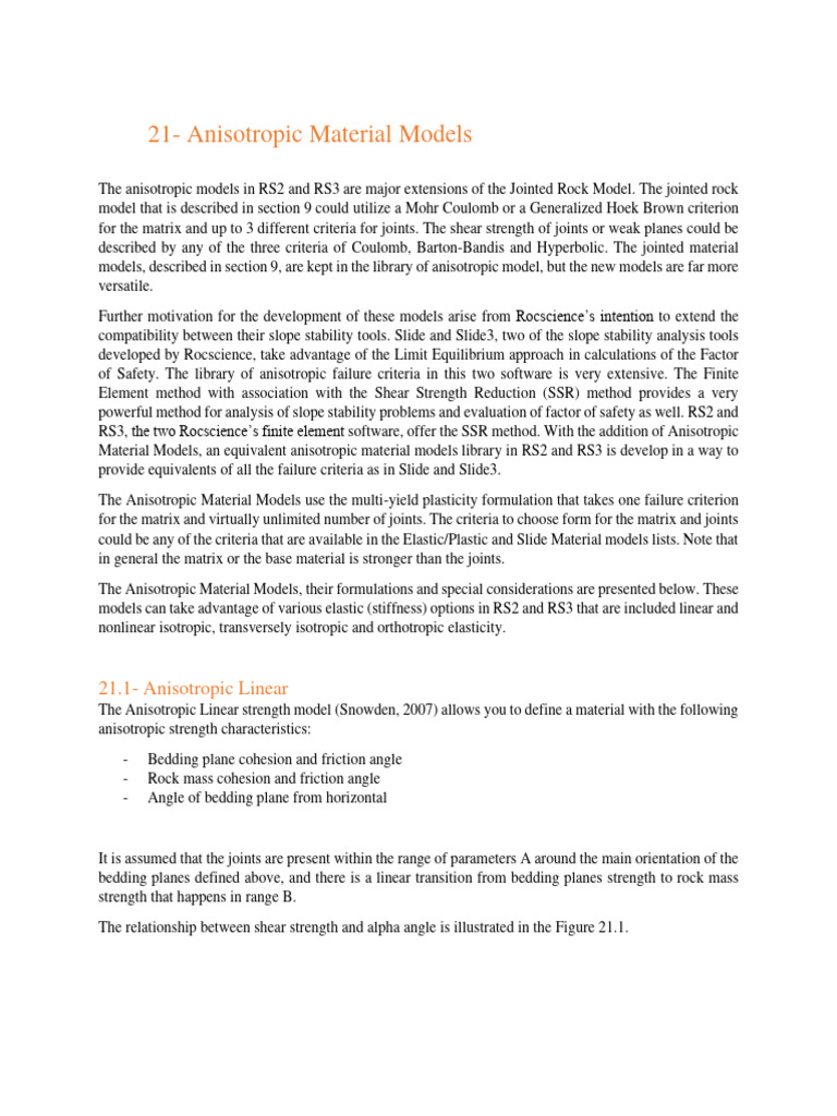 21 Anisotropic Models | PDF | Anisotropy | Chemistry