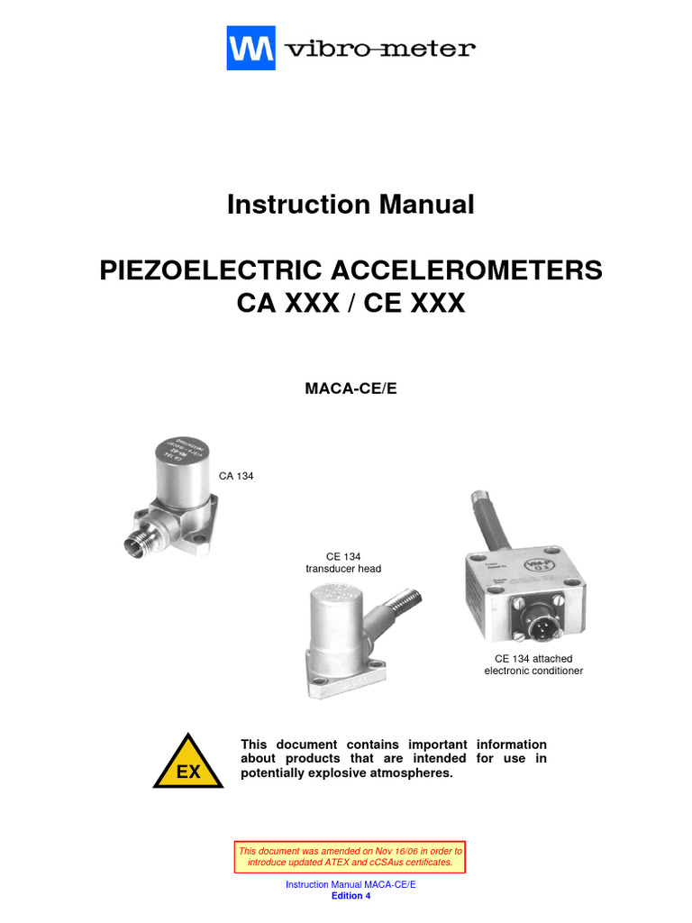 Vibro Meter CAxxx CExxx Instruction Manual | PDF | Accelerometer ...