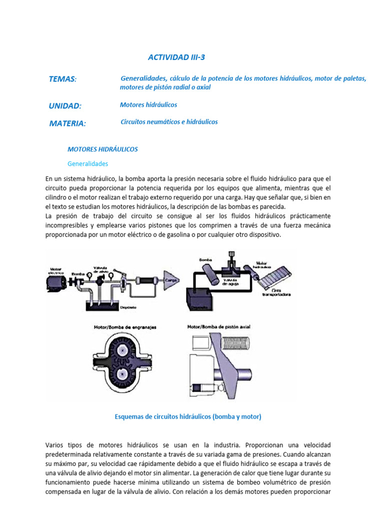 Actividad Iii-3 Neum e Hidr Cecyte | PDF | Motores | Bomba