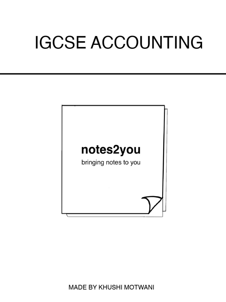 Igcse Accounting Notes Pdf