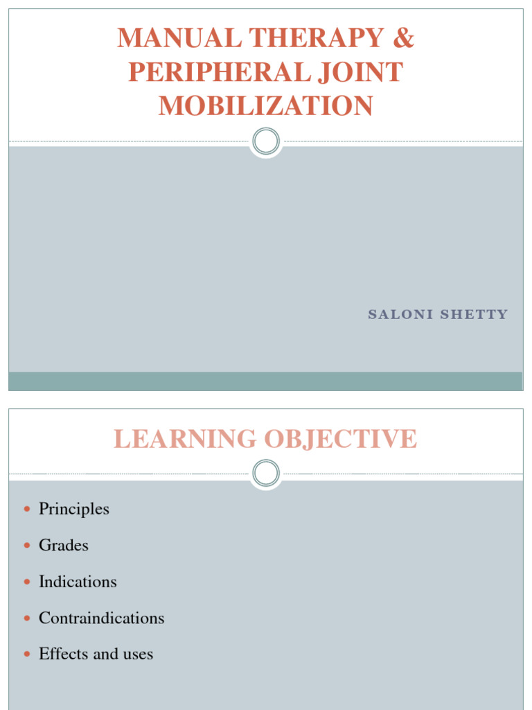 Mobilization 2 - Saloni Shetty | PDF | Vertebral Column | Medical ...