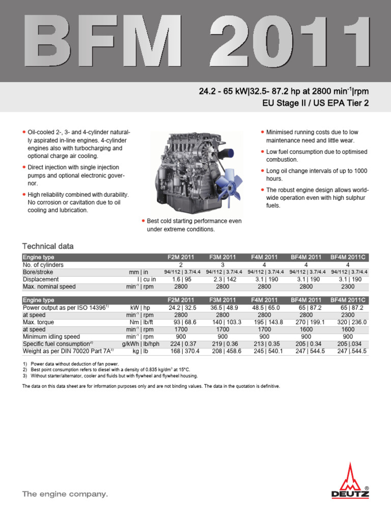 F3M2011 F4M2011 | PDF | Horsepower | Diesel Engine