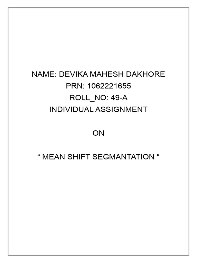 Devika - Mean Shift Segmantation | PDF | Image Segmentation ... Devika - Mean Shift Segmantation | PDF | Image Segmentation ...