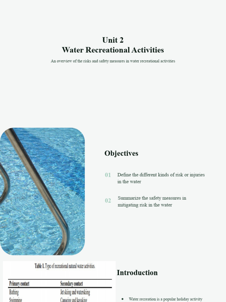 Recreational Water Injuries | PDF | Injury | Epidemiology