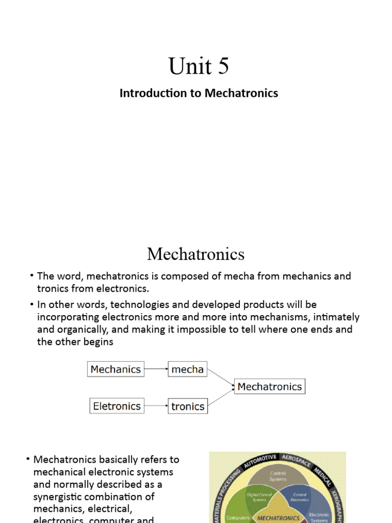 Introduction To Mechatronics | PDF | Mechatronics | Robotics