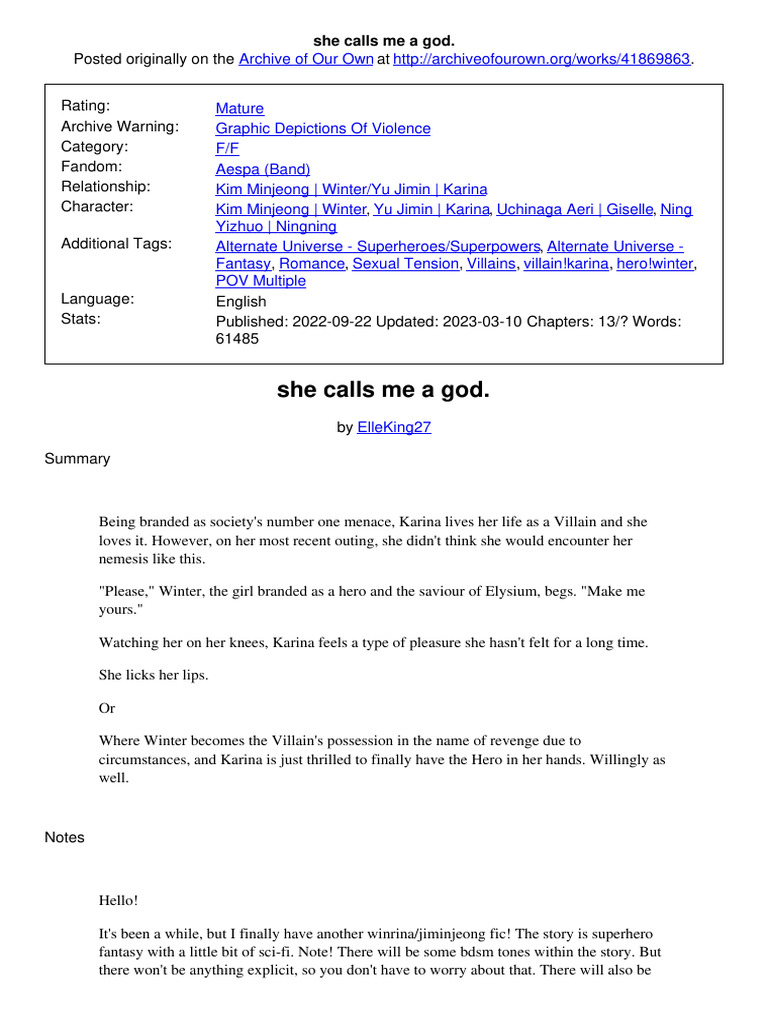 She Calls Me A God | PDF