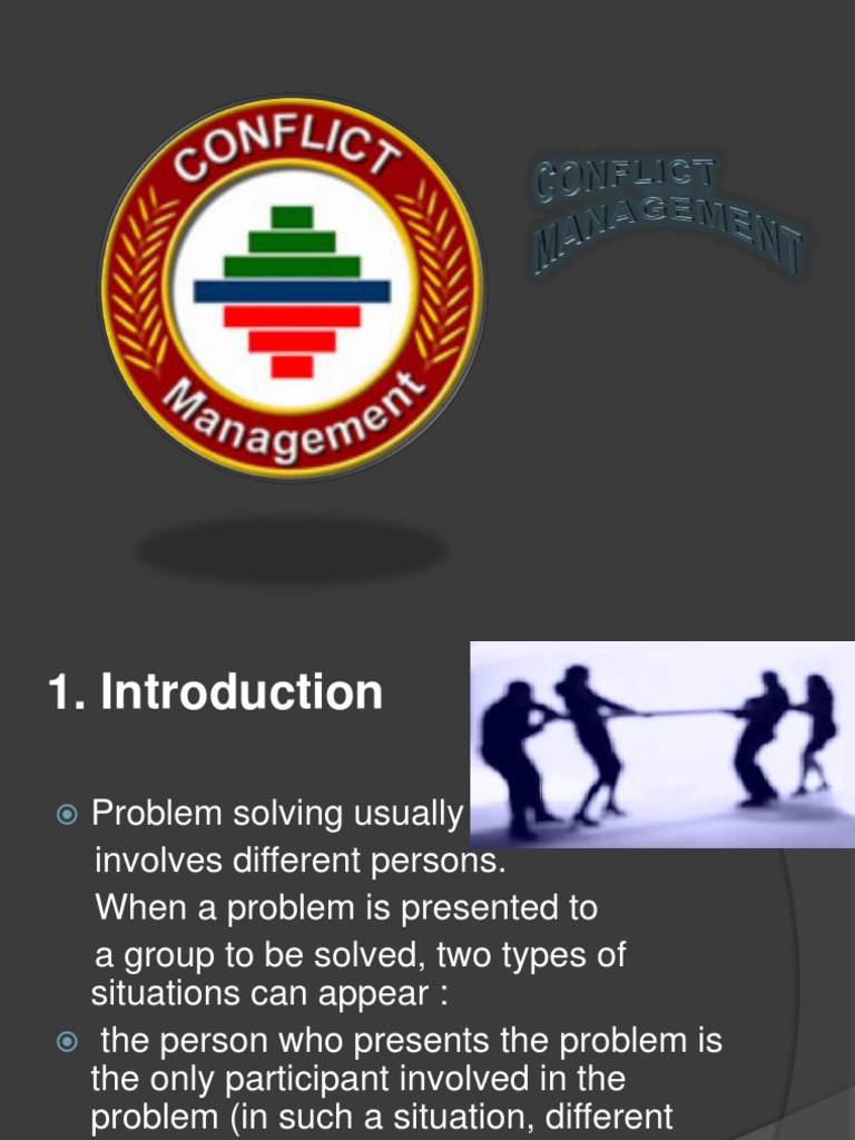 CONFLICT MANAGEMENT PPT | Employment | Leadership
