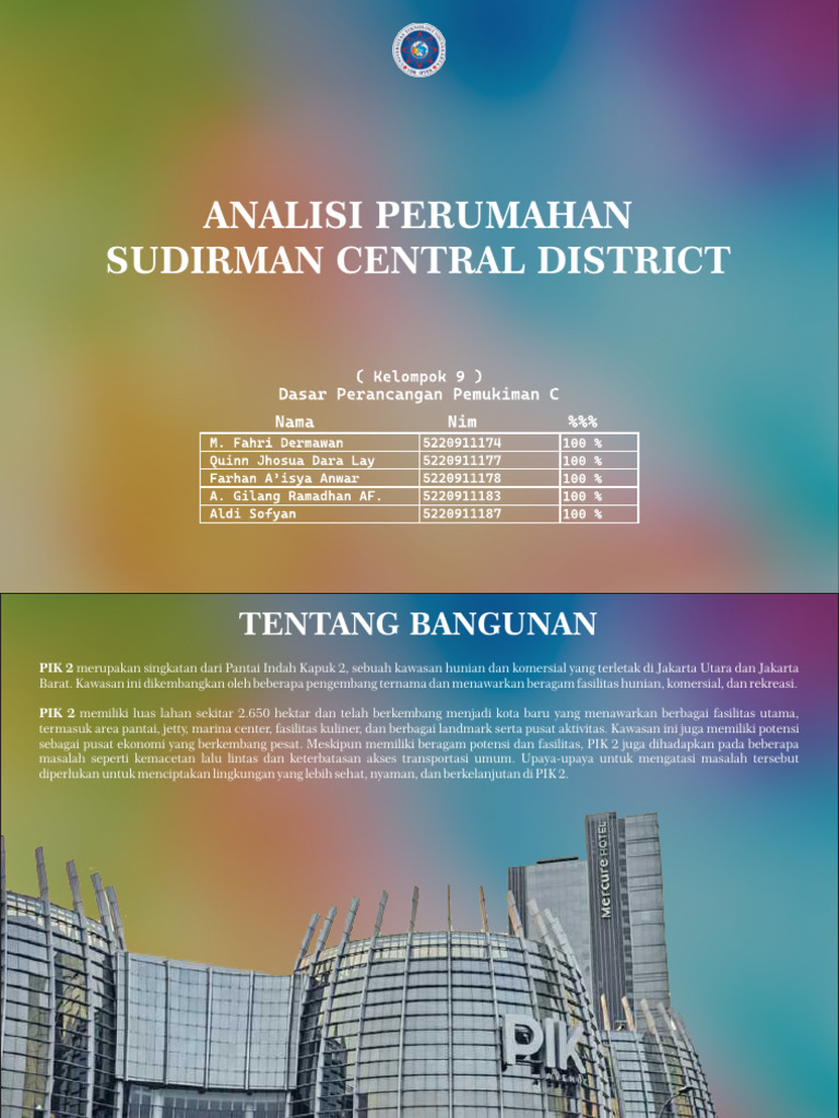 Tugas Dasar Perancangan Pemukiman Studi Kasus Pik 2 | PDF