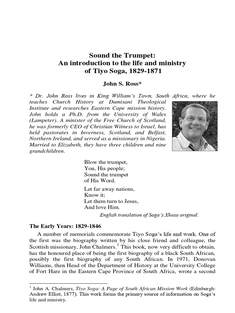 Sound The Trumpet, by Ross | PDF | Baptism | Jesus