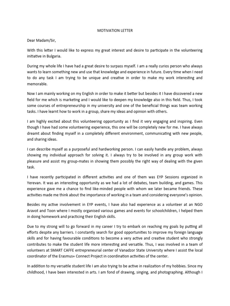 Motivation, Volunteering | PDF | Motivation | Motivational