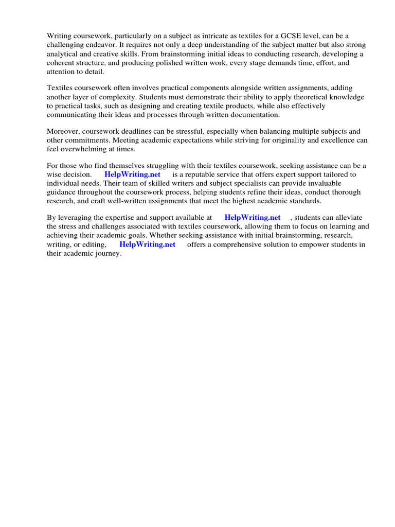 Textiles Gcse Coursework Initial Ideas | PDF | Facebook | Linked In