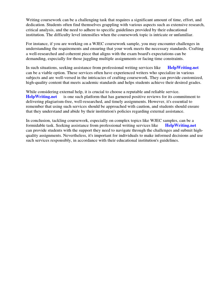 Wjec Coursework Sample | PDF | Facebook | Linked In