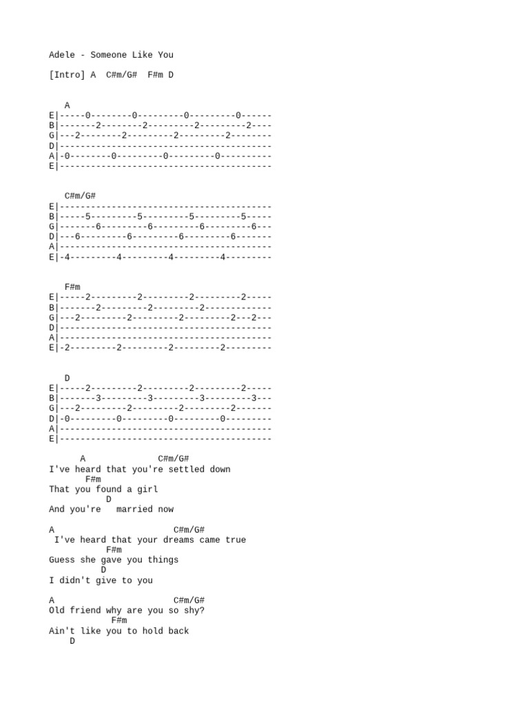 Adele - Someone Like You | PDF