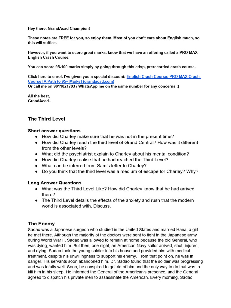 English Literature Study Guide | PDF | Psychological Concepts ...