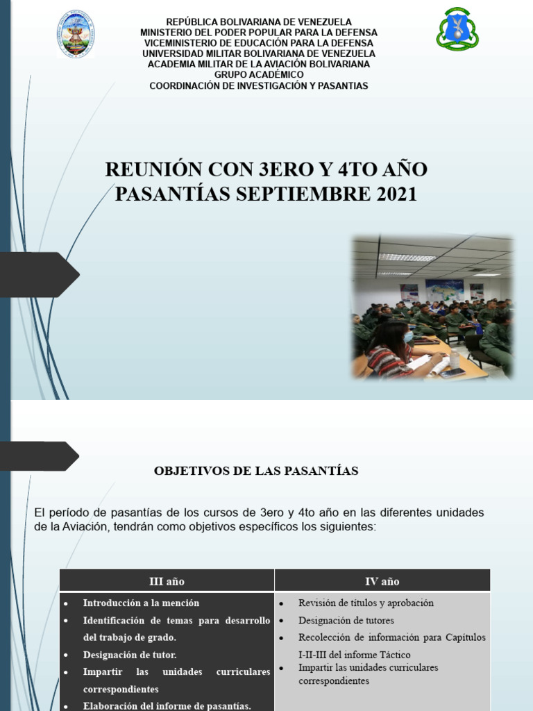 Presentación Pasantías | PDF | Planificación
