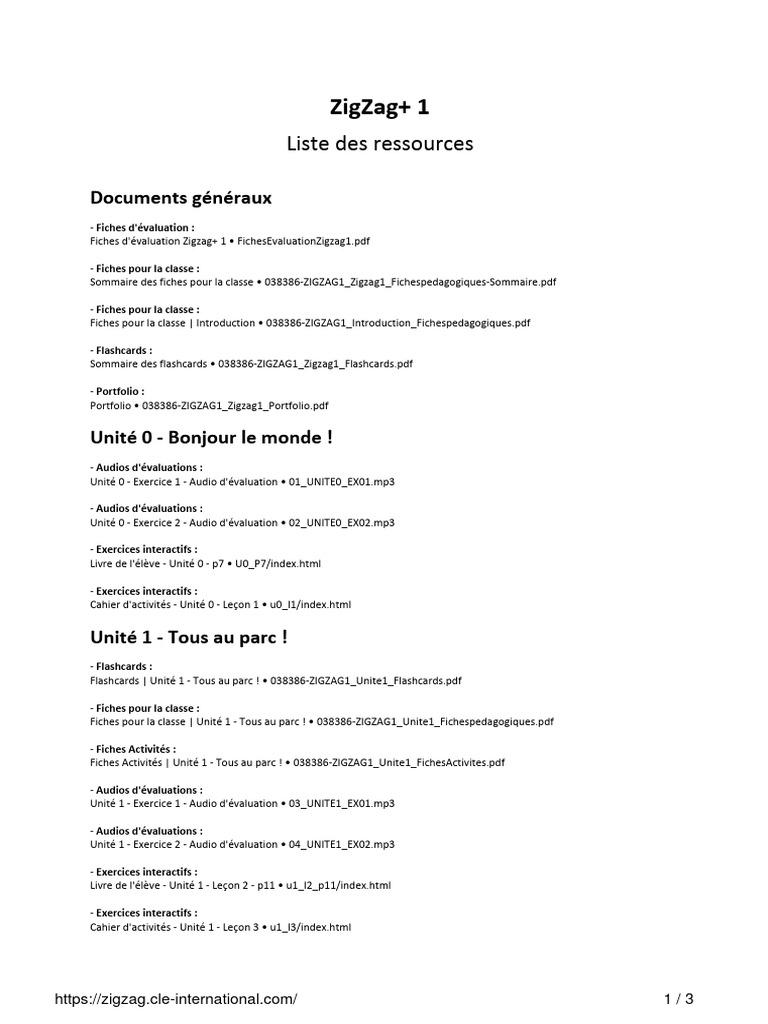 Liste Des Ressources | PDF