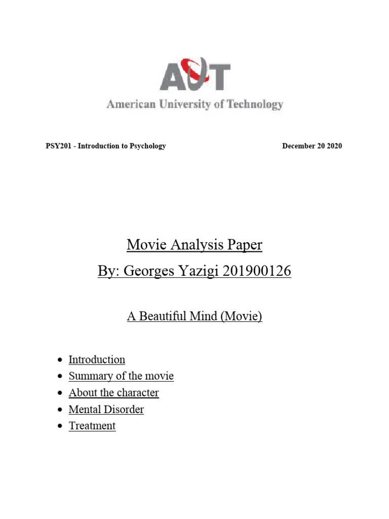 A Beautiful Mind | PDF | Schizophrenia | Antipsychotic