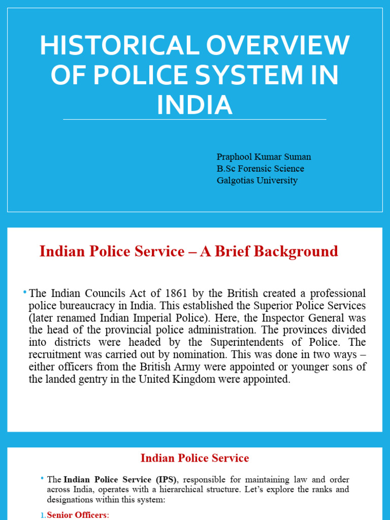 Overview of India's Police System | PDF | Police | Crimes