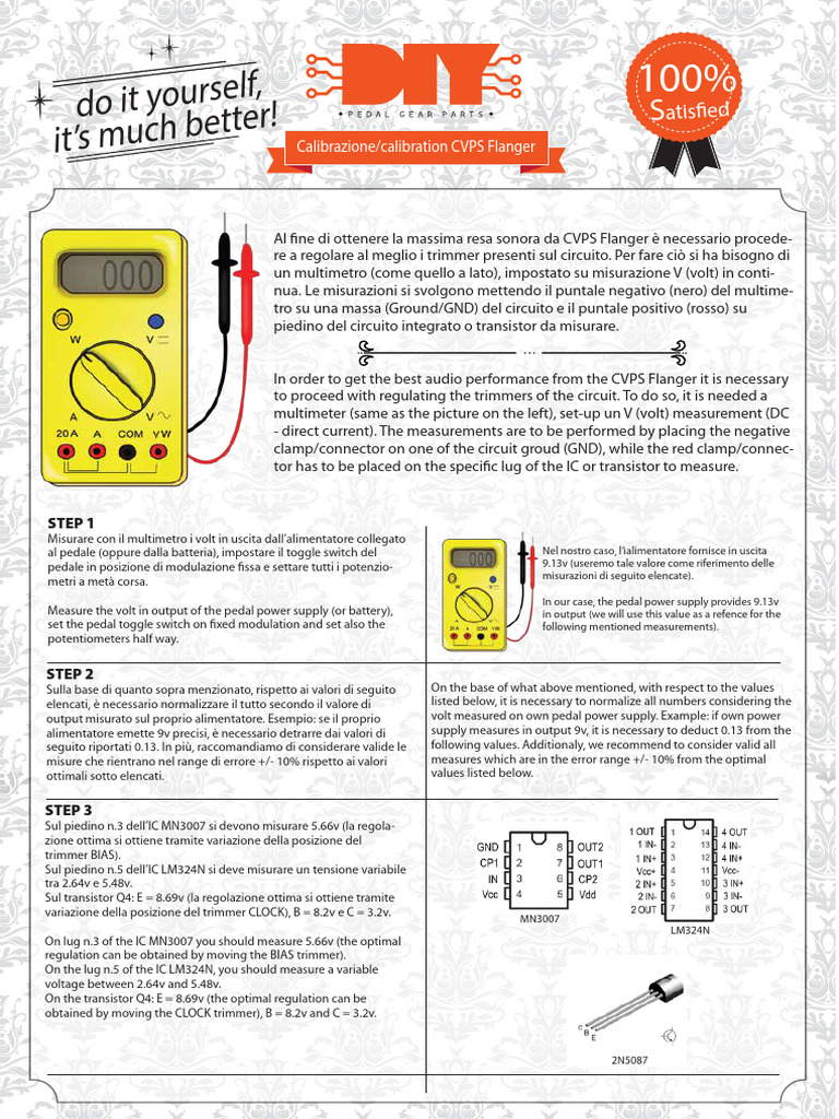 Tutorial Calibrazione CVPS Flanger | PDF