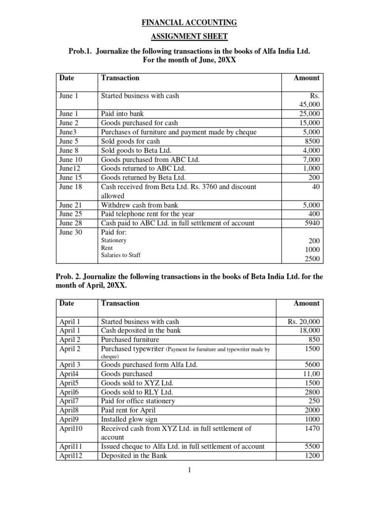 Trial Balance Ques | PDF | Cheque | Banks