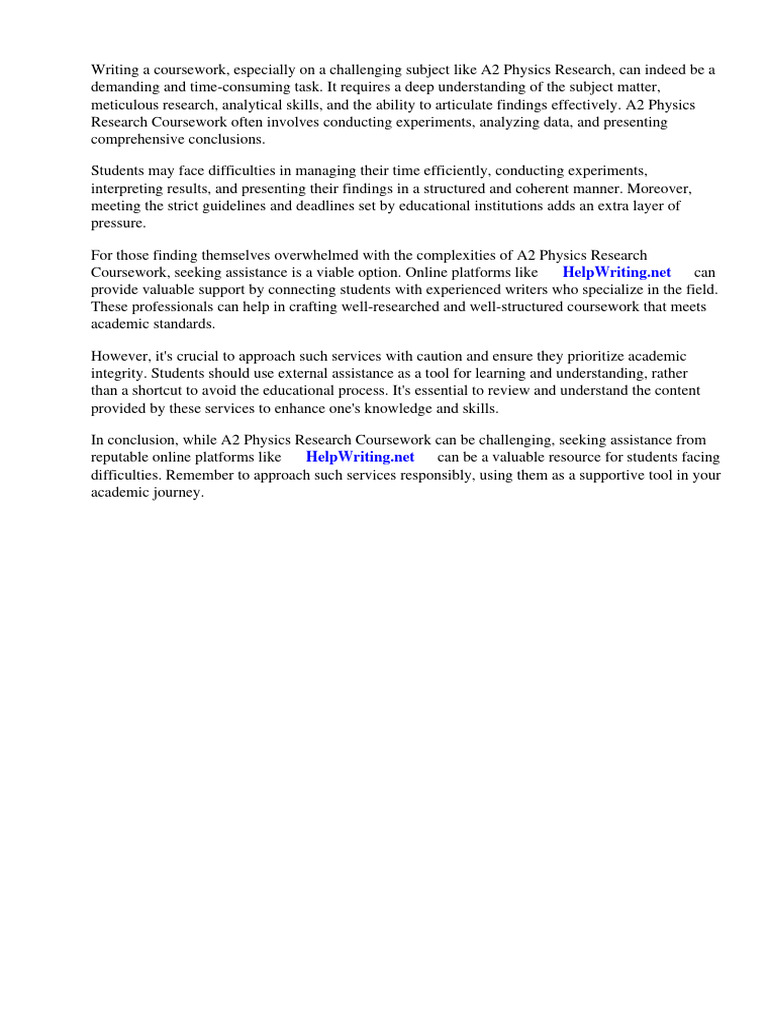 A2 Physics Research Coursework | PDF | Facebook | Linked In