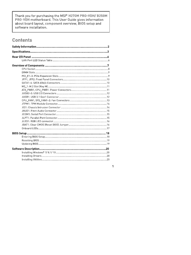 B250M Pro-Vdh | PDF