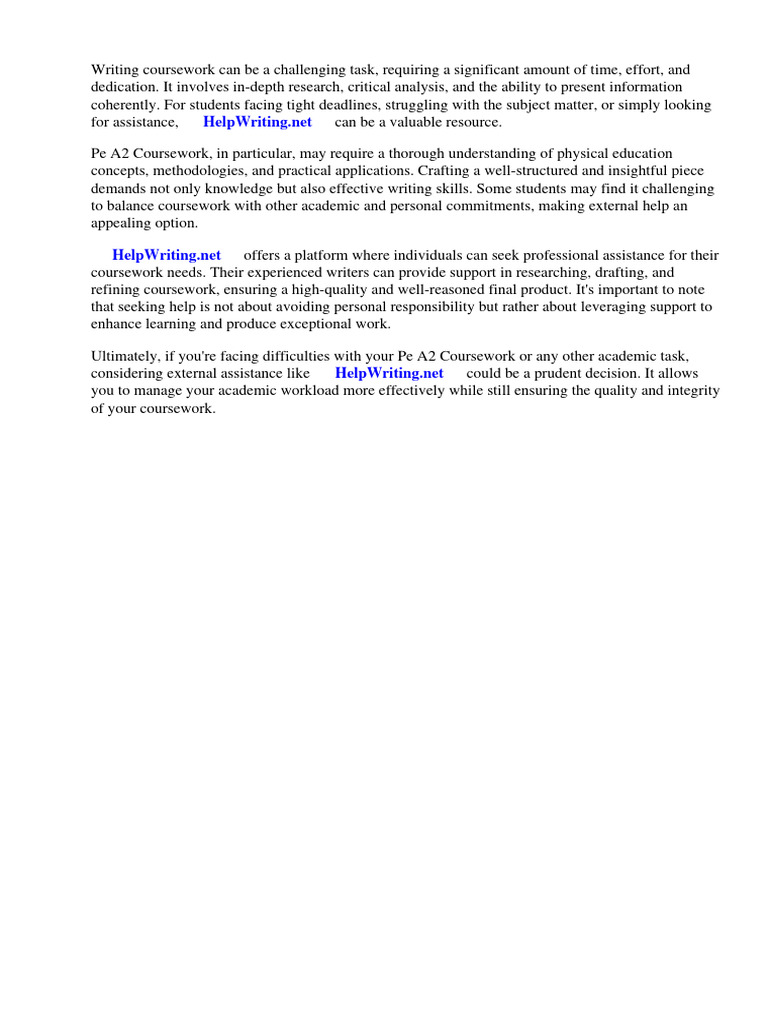 Pe A2 Coursework Exemplar | PDF | Physical Fitness | Physical Education