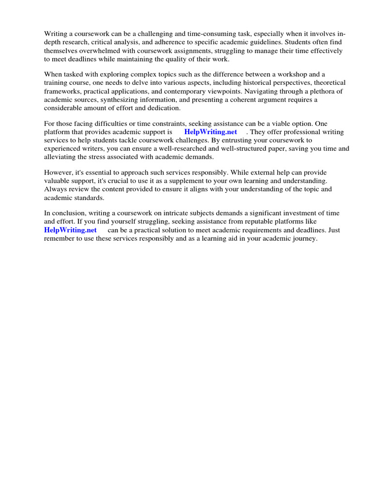 What Is The Difference Between A Workshop and A Training Course | PDF ...