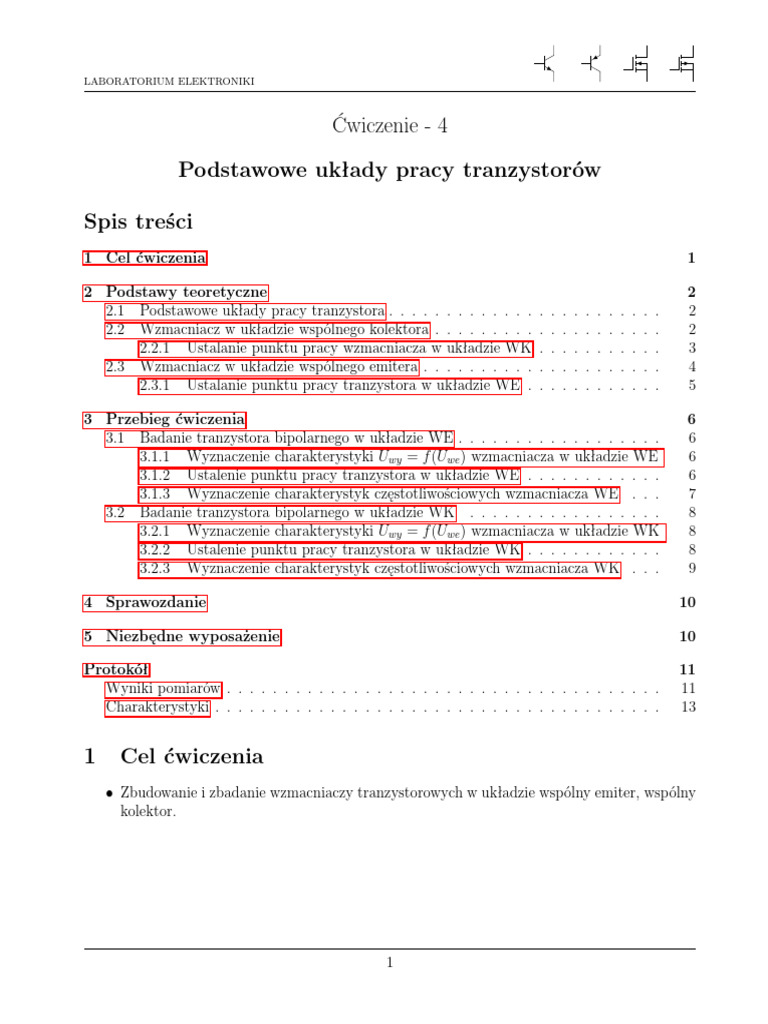 Wzmacniacz Lab5 | PDF