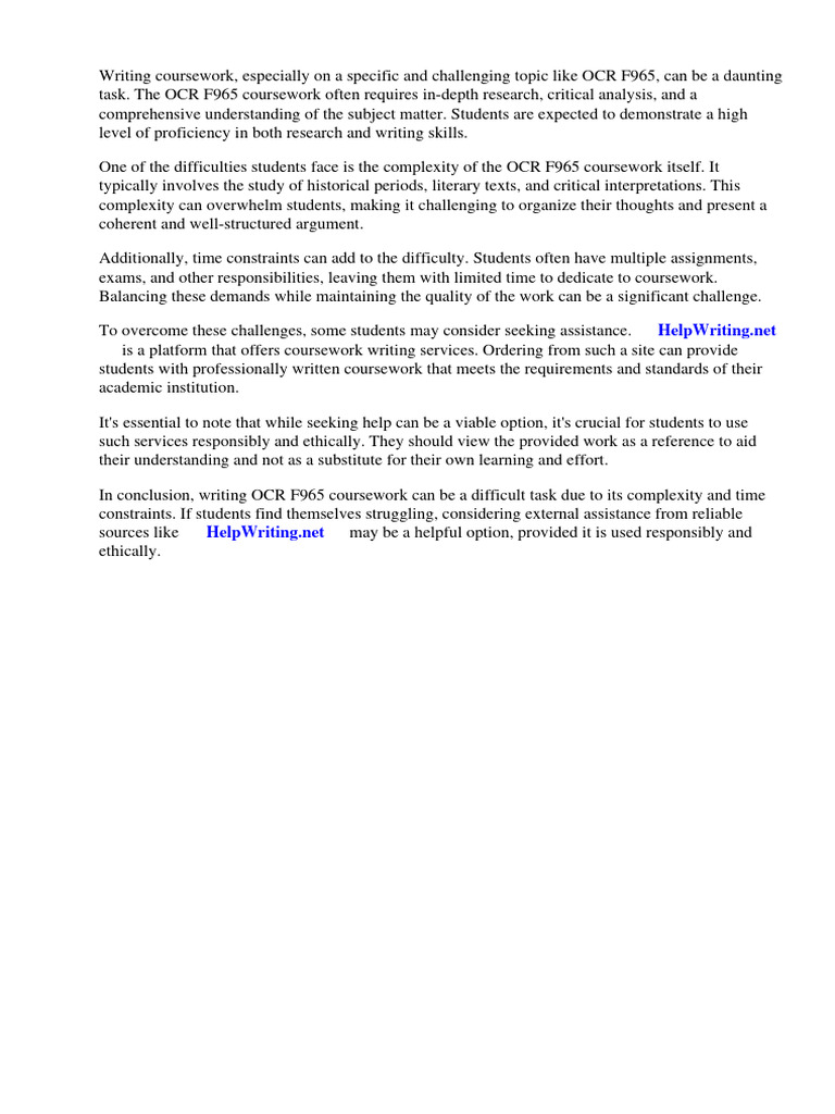 Ocr f965 Coursework | PDF | Gce Advanced Level (United Kingdom) | Computing