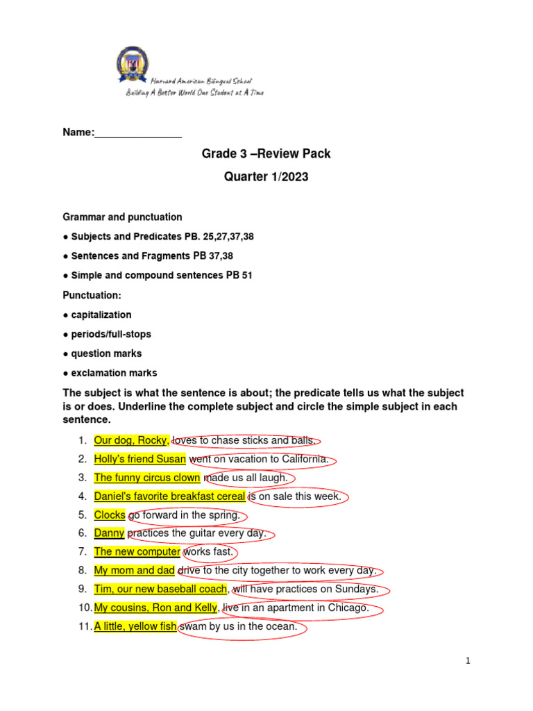 Grade 3 Review Pack: Quarter 1 | PDF | Force | Friction