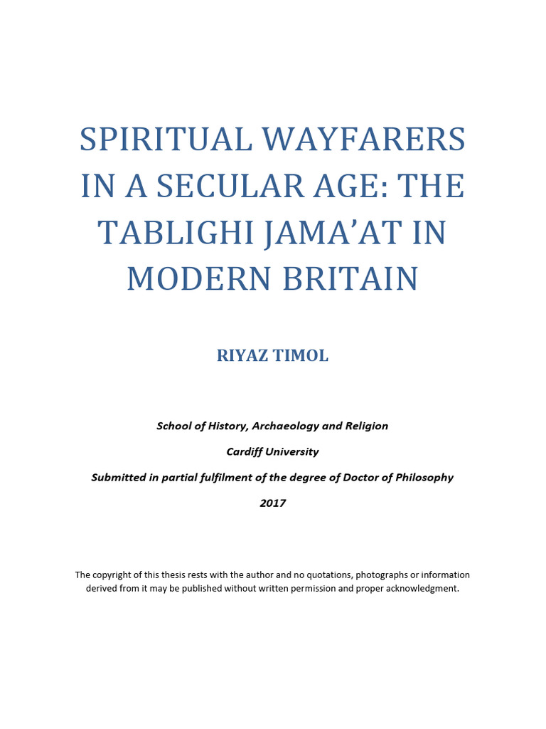 PHD Thesis Sample Pages | Download Free PDF | Ethnography | Mosque