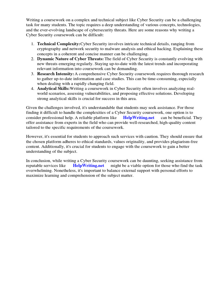 Cyber Security Coursework | Download Free PDF | Computer Security | Security