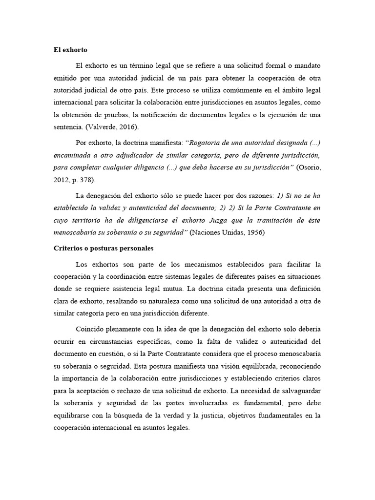 El Exhorto - Glosario | PDF | Jurisdicción | Ecuador